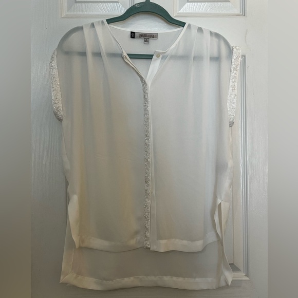 Jennifer Lopez | Tops | Jennifer Lopez Sheer Sequence Top | Poshmark